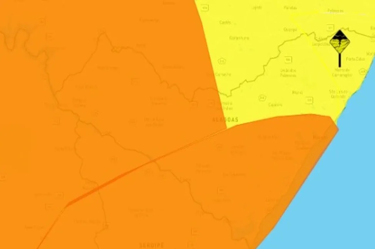 Novo alerta de chuvas e ventos intensos é emitido para Alagoas